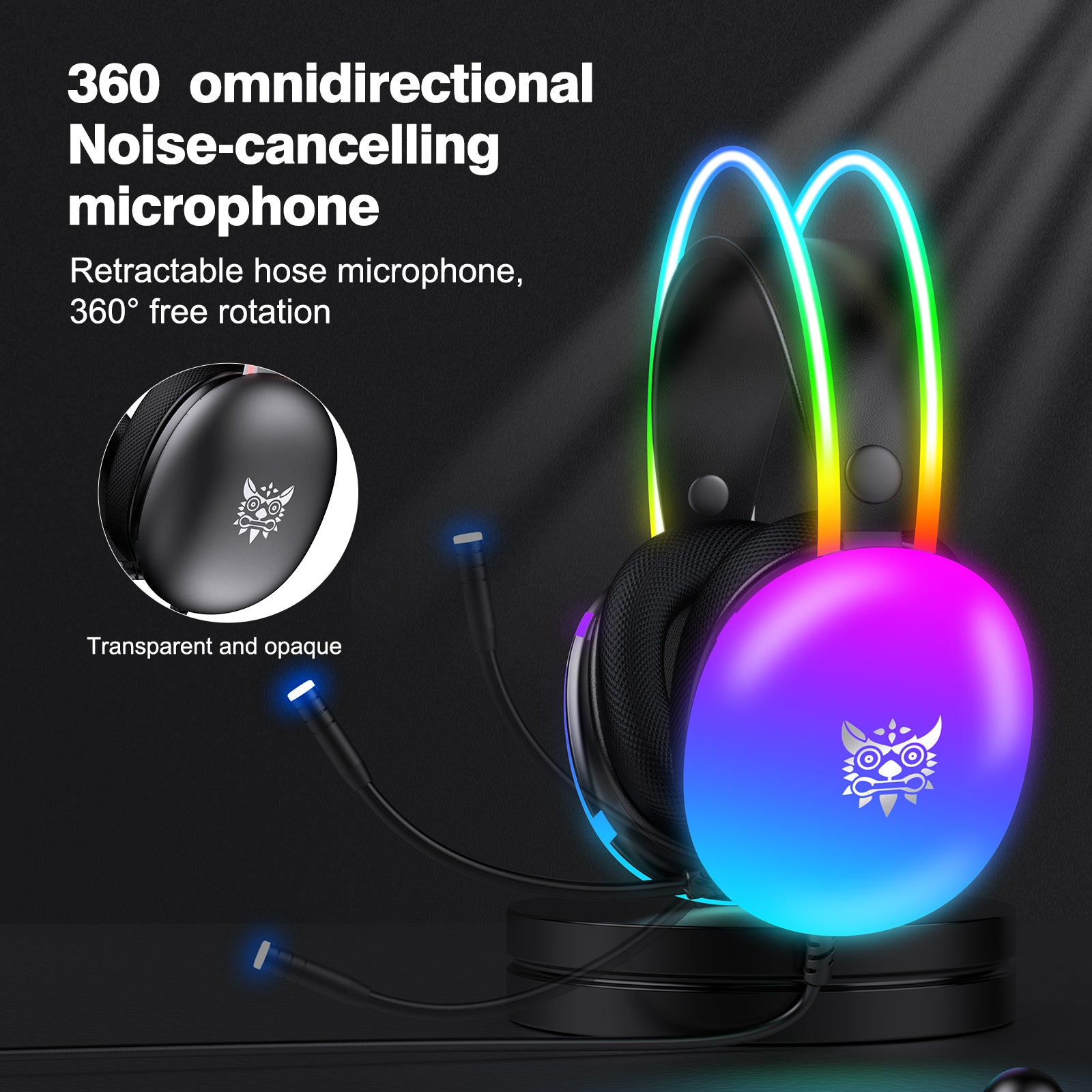 ONIKUMA X25 RGB Gaming Headset Wired Stereo Headphone with Noise ...