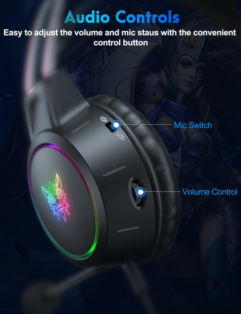 ONIKUMA X15 PRO Cat Ear Headphones, Double-Head Beam Noise Cancelling ...