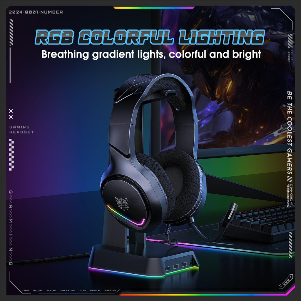 ONIKUMA X31 RGB Dynamic Professional Gmaing Headphone Stereo Surround ...
