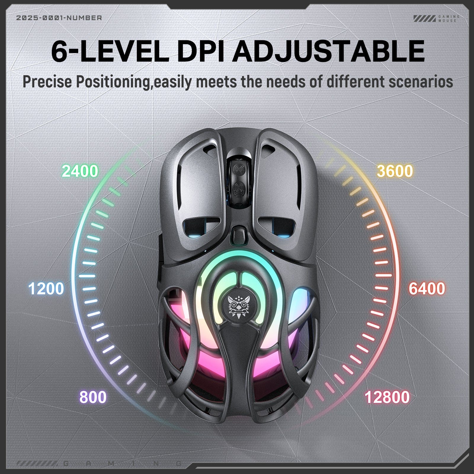 ONIKUMA DM02 Tri-Mode RGB Gaming Mouse - Lightweight Honeycomb Shell ...