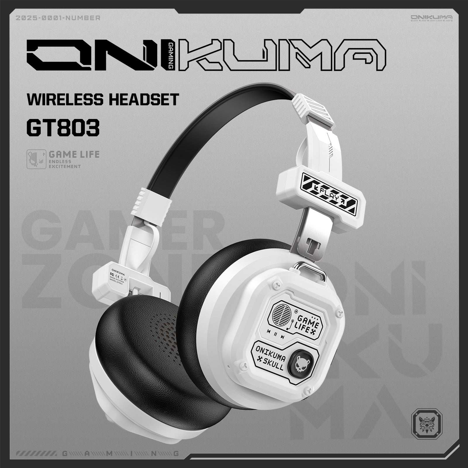 ‌ONIKUMA GT803 Wireless Gaming Headset‌ – Ultra-Light Foldable Design ...