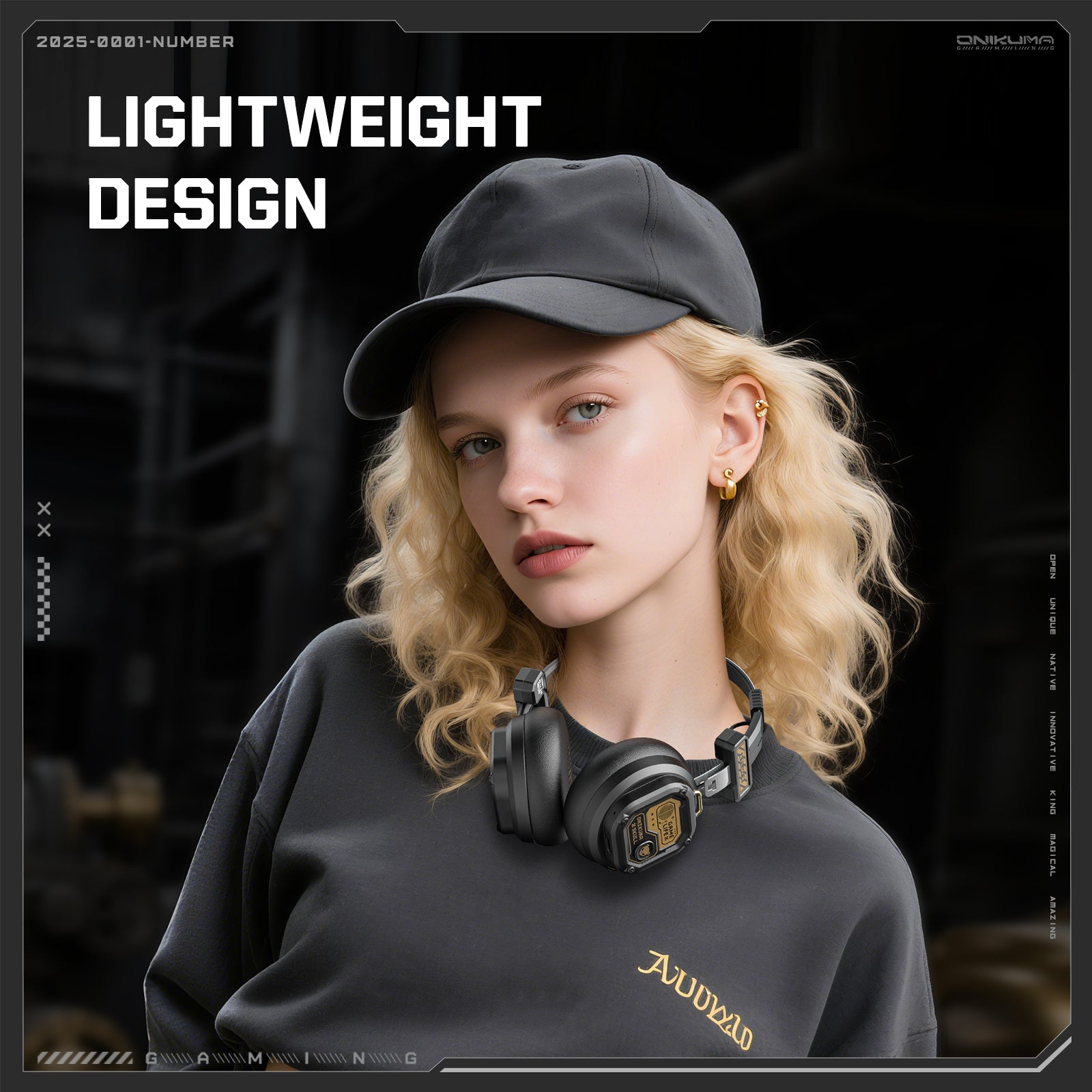 ‌ONIKUMA GT803 Wireless Gaming Headset‌ – Ultra-Light Foldable Design ...