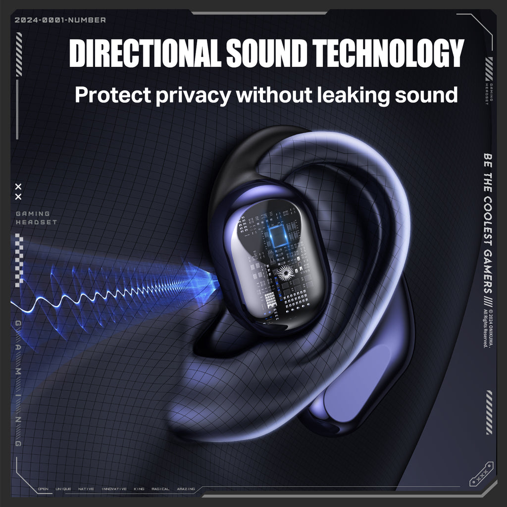 ONIKUMA T209 TWS Gaming Headset with Charging Case, Cyberpunk Design ...