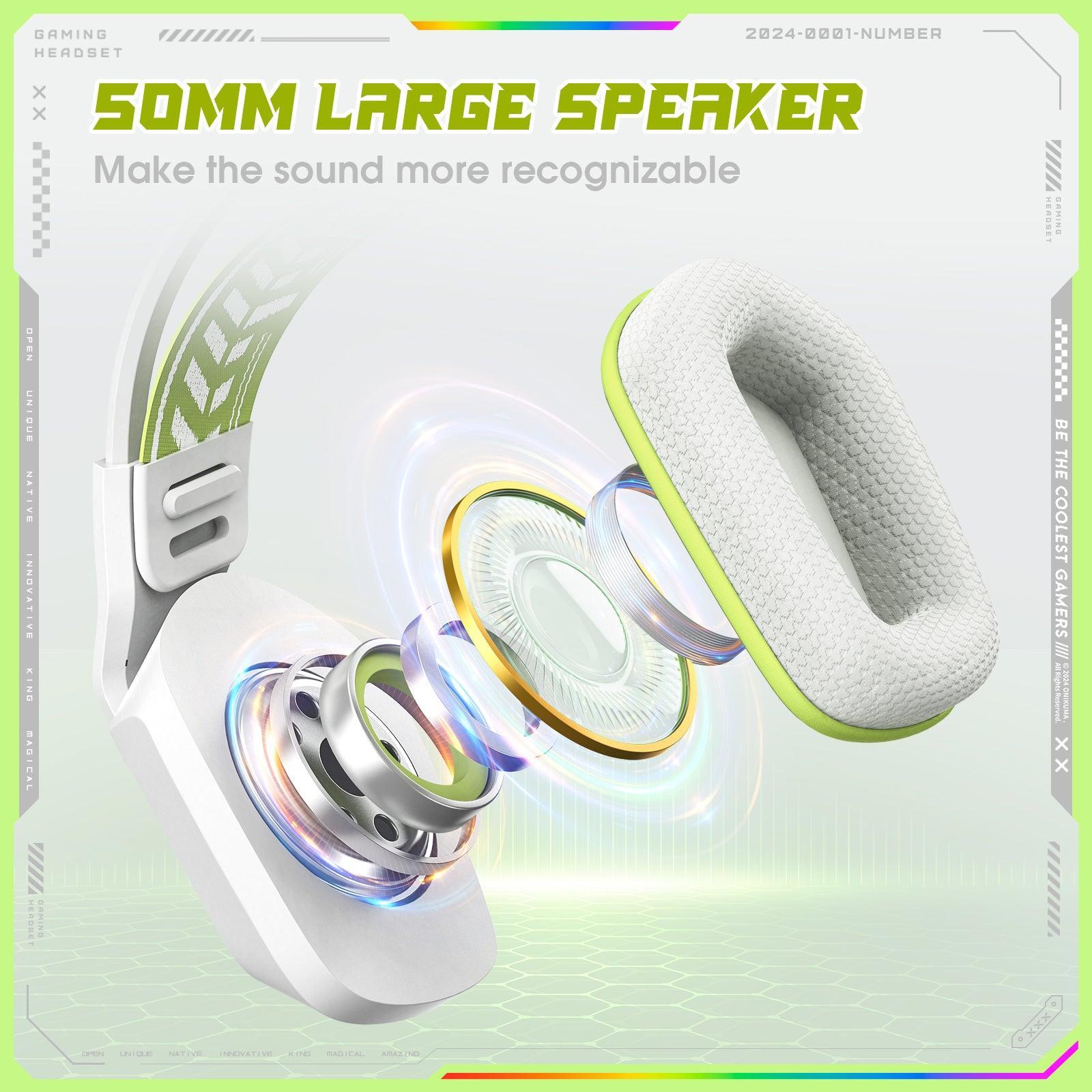 ONIKUMA X13 RGB Gaming Headset - 50mm Drivers, 120° Adjustable Mic, Mu ...