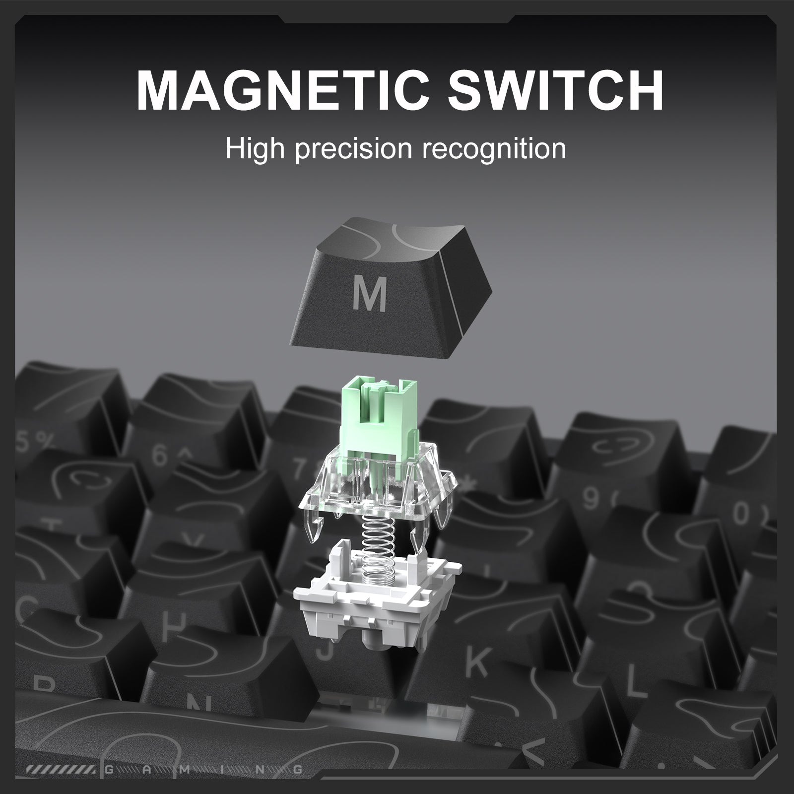 ONIKUMA G67 Rapid Trigger Keyboard 60% Percent, Hall Effect Topographi ...