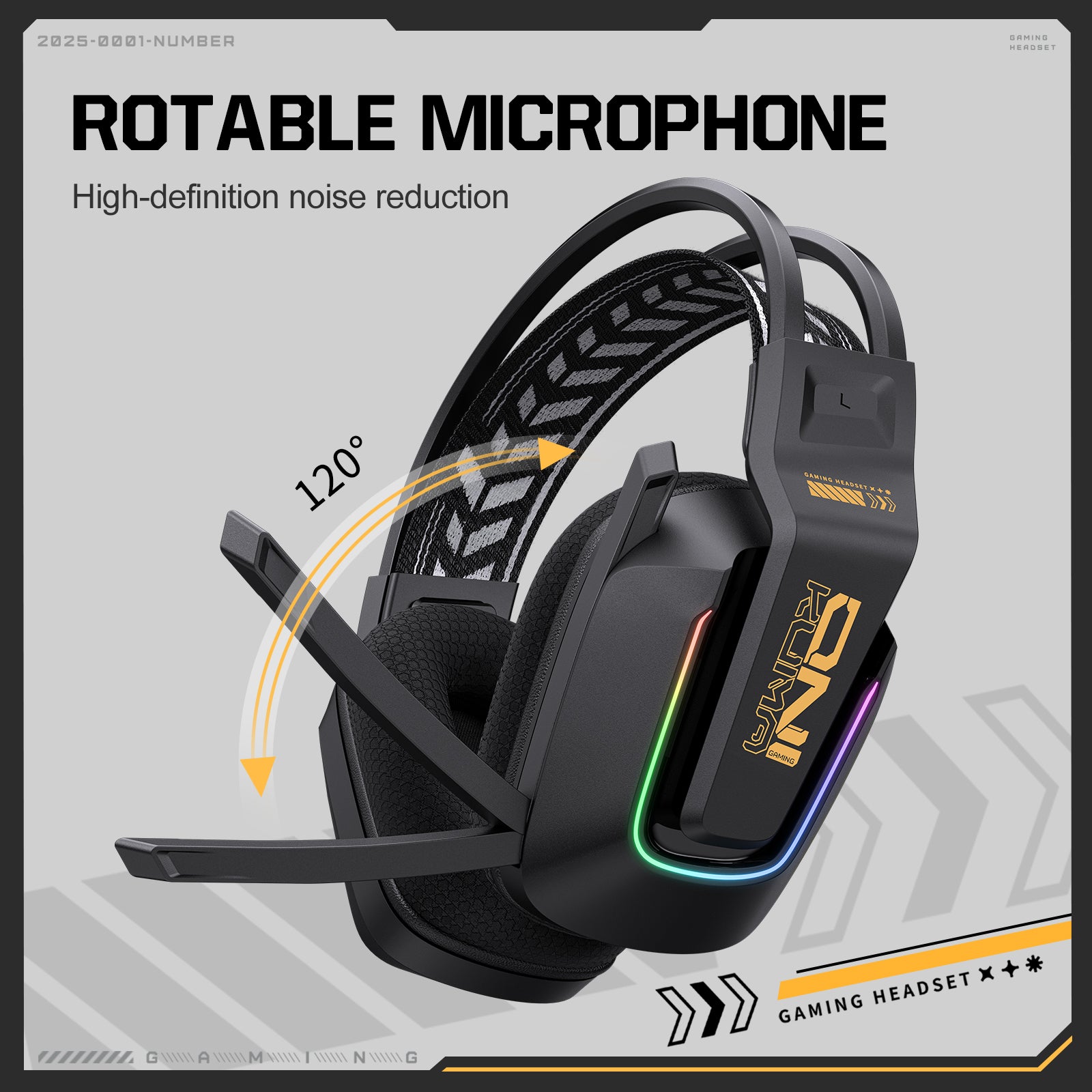 ONIKUMA GT828 Multi-Mode Gaming Headset – 45H Playback, Bluetooth 5.4 ...