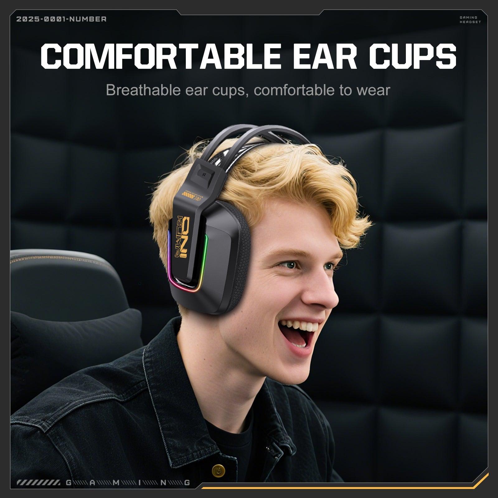 ONIKUMA GT828 Multi-Mode Gaming Headset – 45H Playback, Bluetooth 5.4 ...