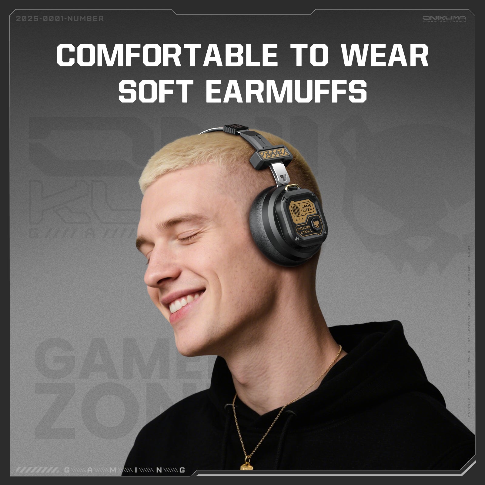 ‌ONIKUMA GT803 Wireless Gaming Headset‌ – Ultra-Light Foldable Design ...