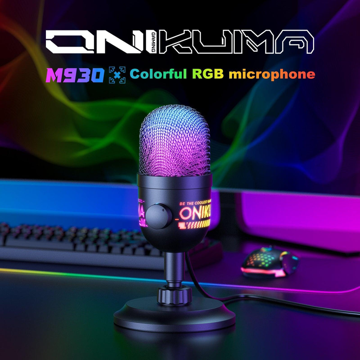ONIKUMA M930 Studio RGB Microphone with 48KHz Capture & Smart ...
