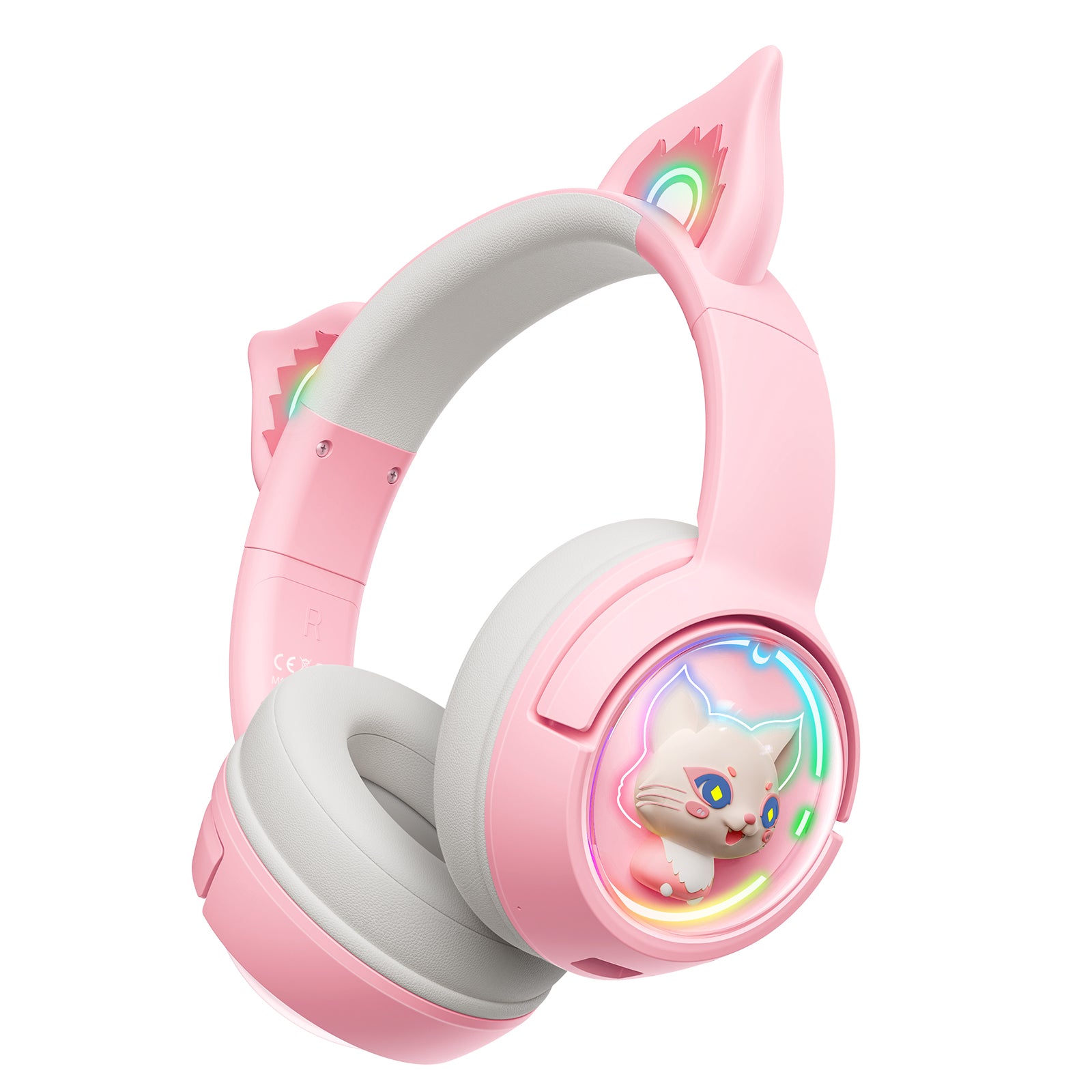ONIKUMA B5 RGB Cat Ear Bluetooth Wireless Gaming Headset, HD Mic Game ...