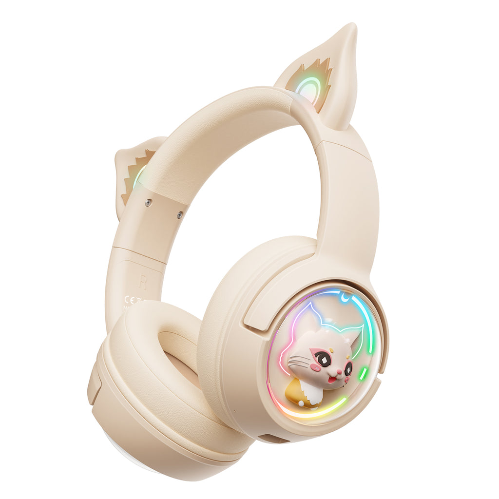 ONIKUMA B5 RGB Cat Ear Bluetooth Wireless Gaming Headset, HD Mic Game ...