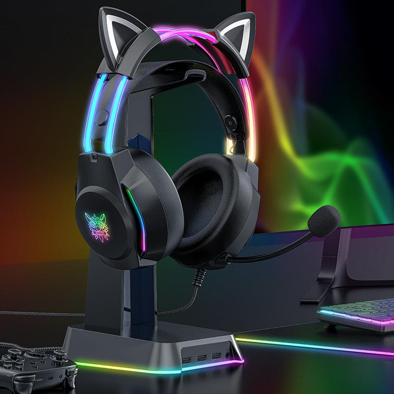 ONIKUMA X26 Head-mounted Headset RGB Light With Cat's Ears Glow, Gamin ...