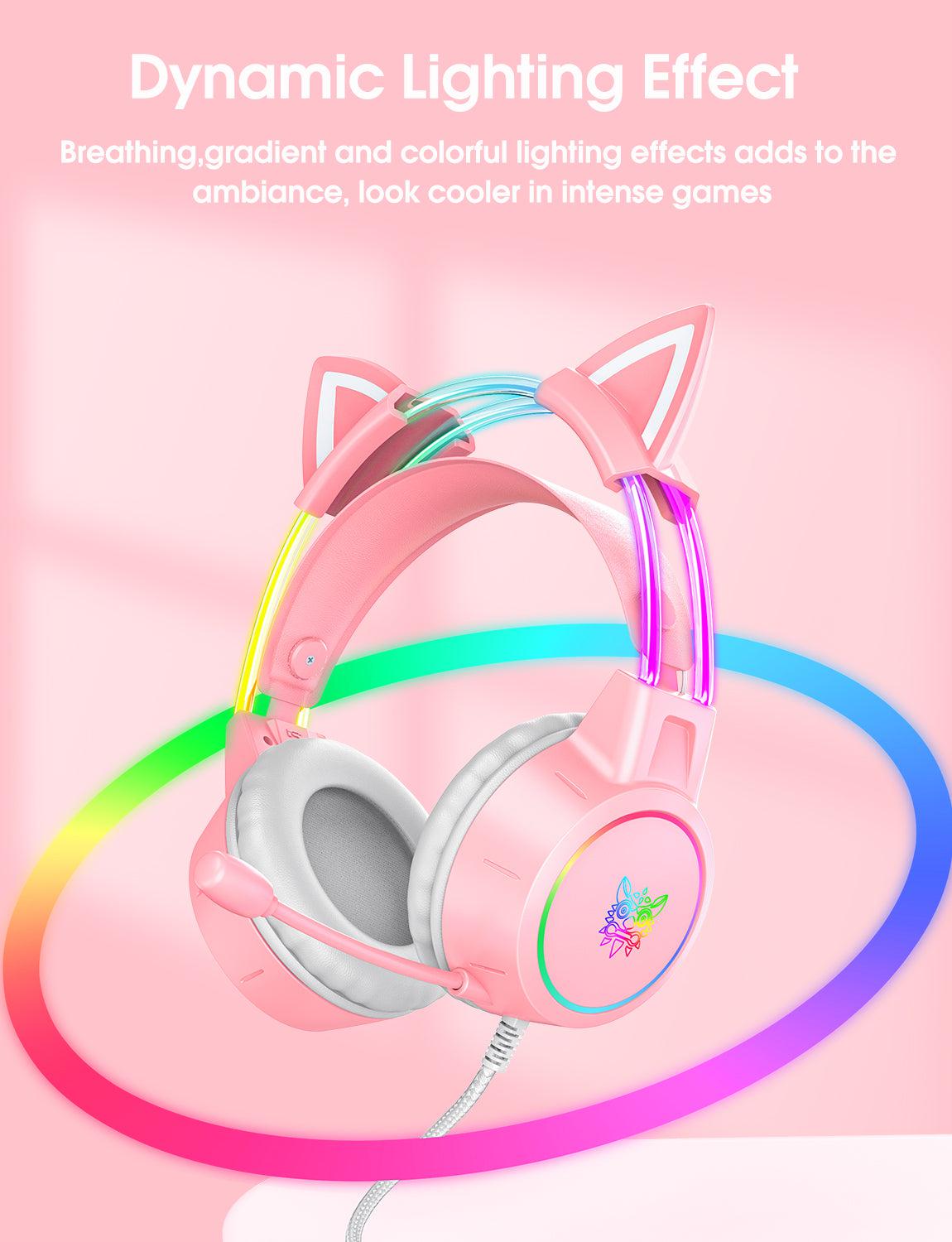 ONIKUMA X15 PRO Cat Ear Headphones, Double-Head Beam Noise Cancelling ...
