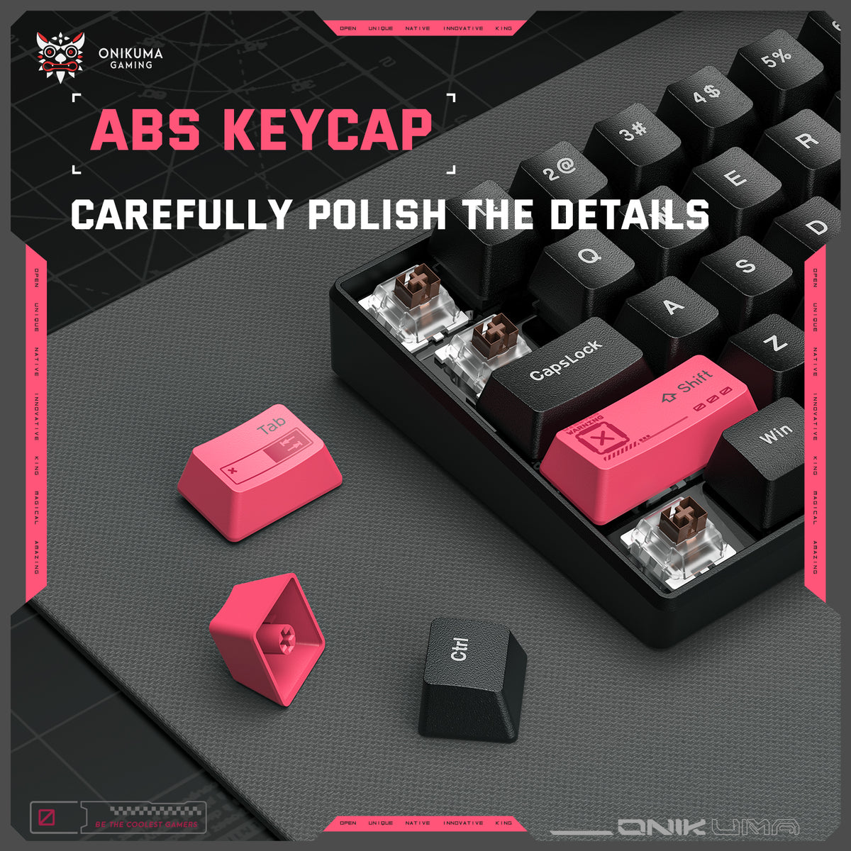 Onikuma G55 gaming mechanical keyboard - 61 key compact RGB keyboard ...