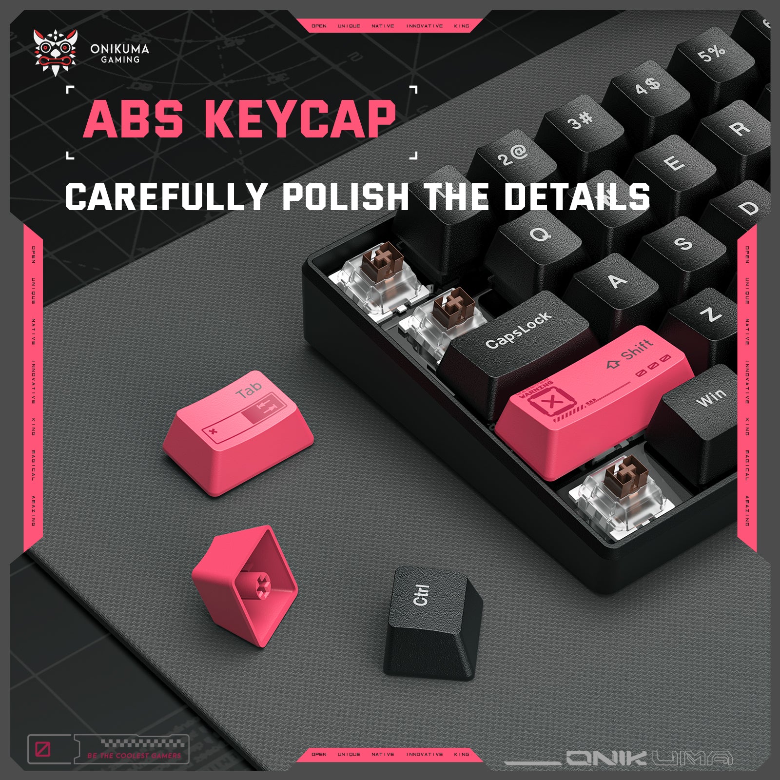 Onikuma G55 gaming mechanical keyboard - 61 key compact RGB keyboard ...