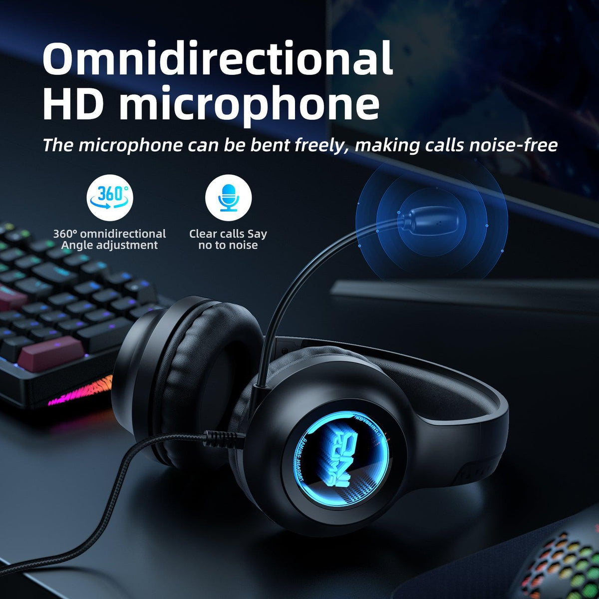 ONIKUMA X36 Gaming Headset Abyss Flow Light Effect Comfortable to Wear ...