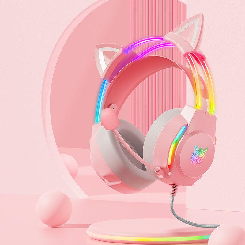 ONIKUMA X26 Head-mounted Headset RGB Light With Cat's Ears Glow, Gamin ...