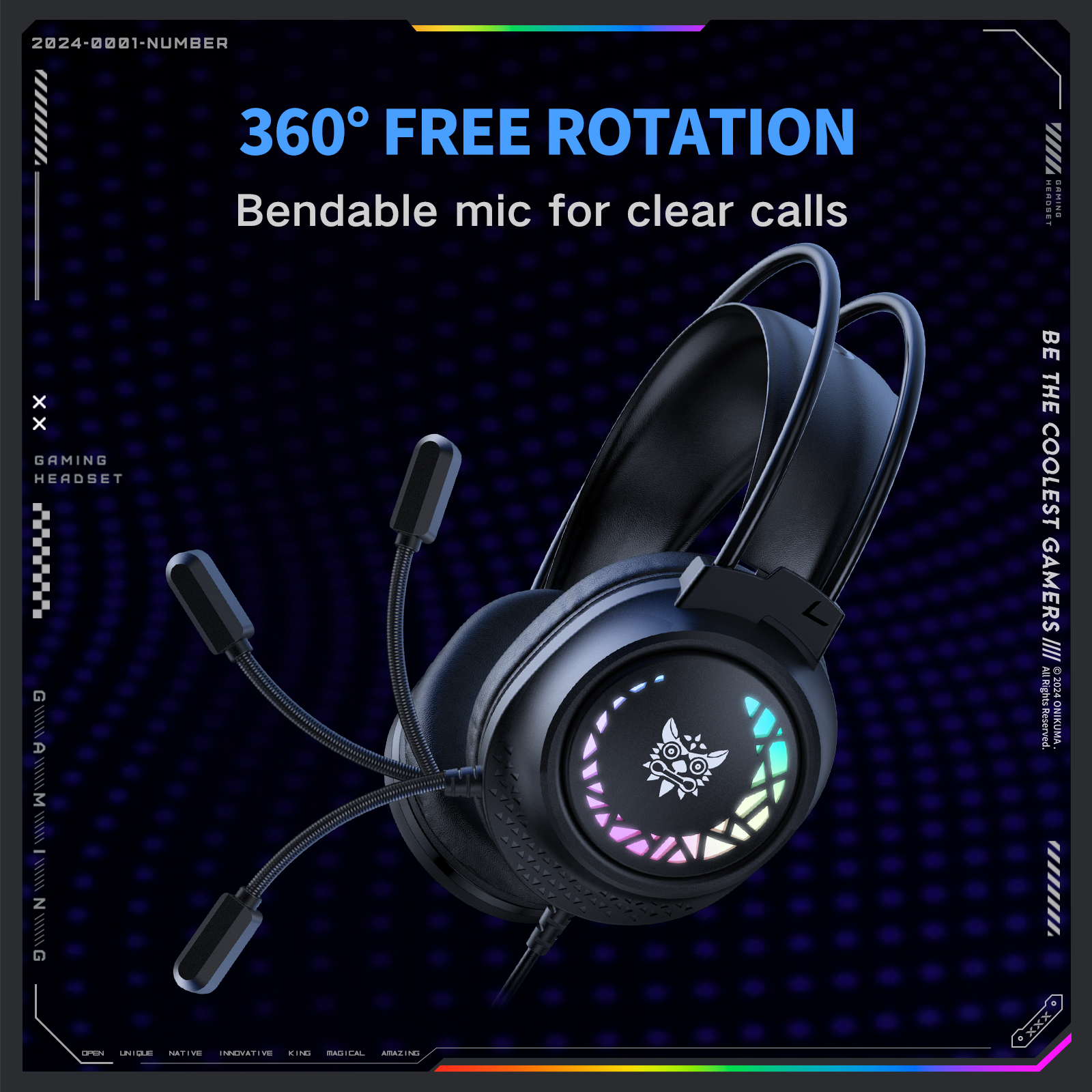‌ONIKUMA X92 Gaming Headsets – RGB Lighting, 3D Surround Sound & Compe ...