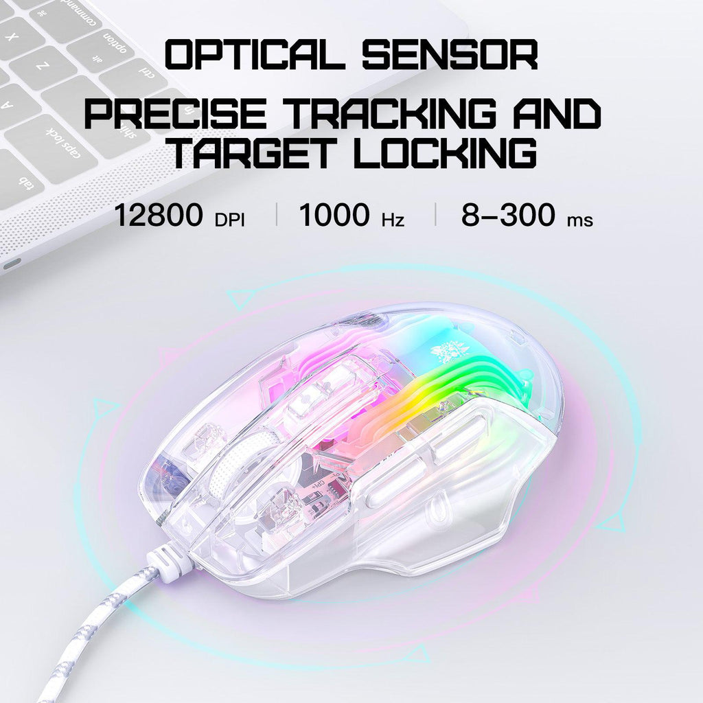 ONIKUMA CW923 Wired RGB Gaming Mouse, 12800 DPI Esports PC Mice for La ...