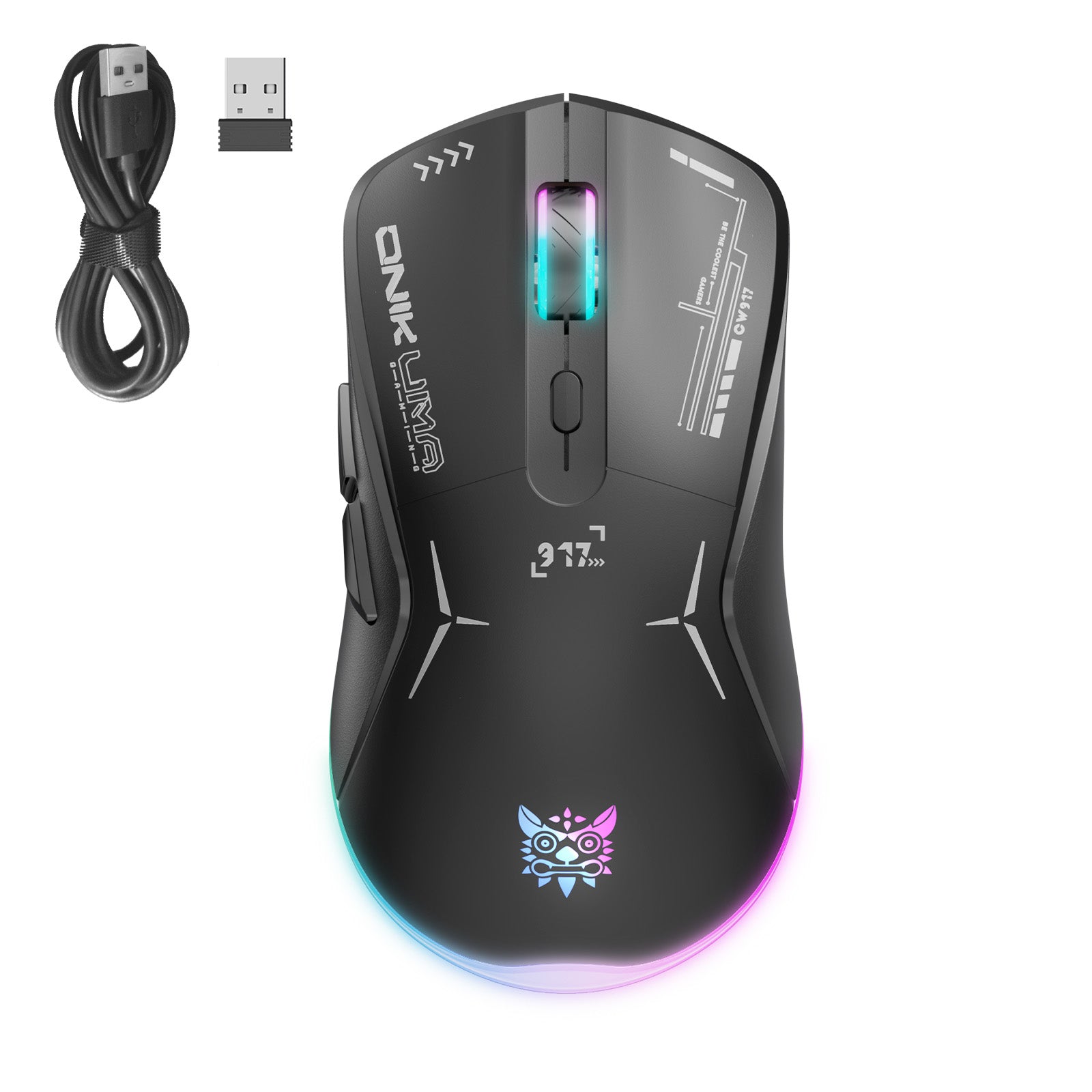 Onikuma CW917 Wireless Gaming Mouse, 4800 DPI Wired/Wireless Gamer Mou ...