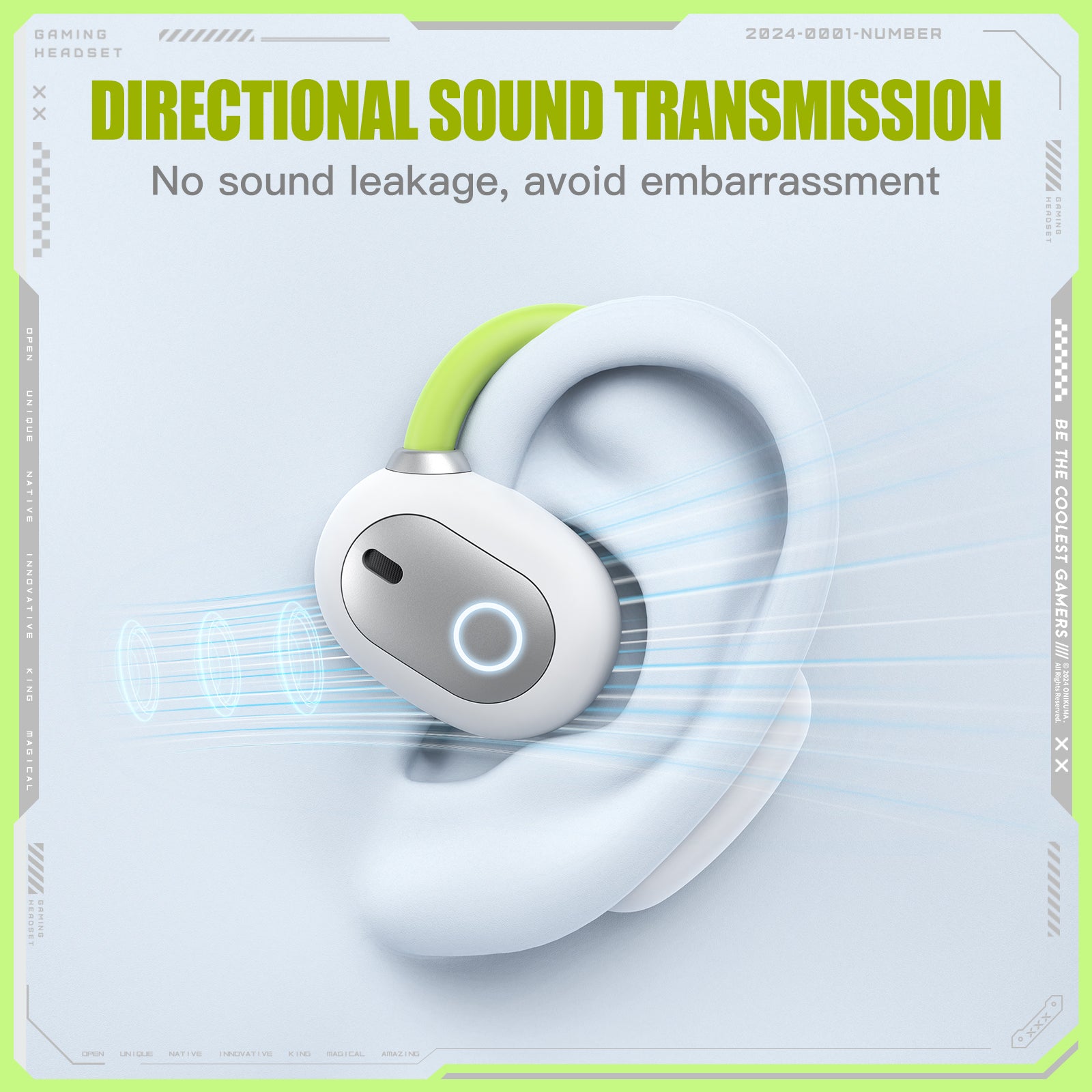 ONIKUMA T25 Wireless Earbuds,Bluetooth Headphones,Open Ear Headphones ...