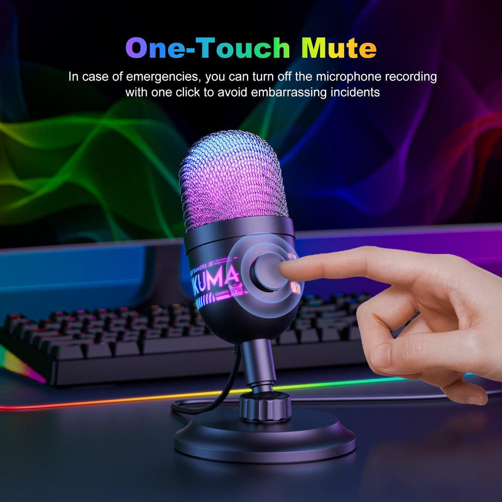 ONIKUMA M930 Studio RGB Microphone with 48KHz Capture & Smart ...