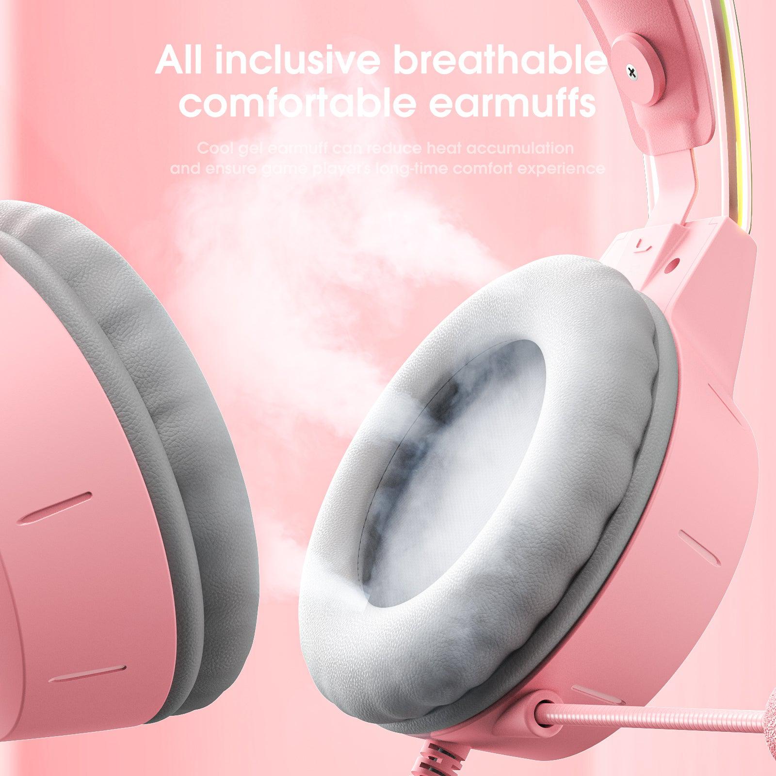 ONIKUMA X15 PRO Deer Ear Headphones, Double-Head Beam Noise Cancelling ...