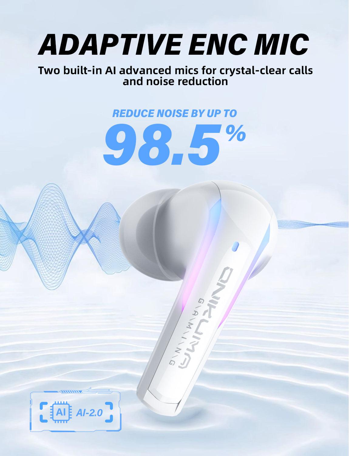 ONIKUMA T27 2.4G Wireless Gaming Earbuds with ENC Mic – Onikuma Gaming