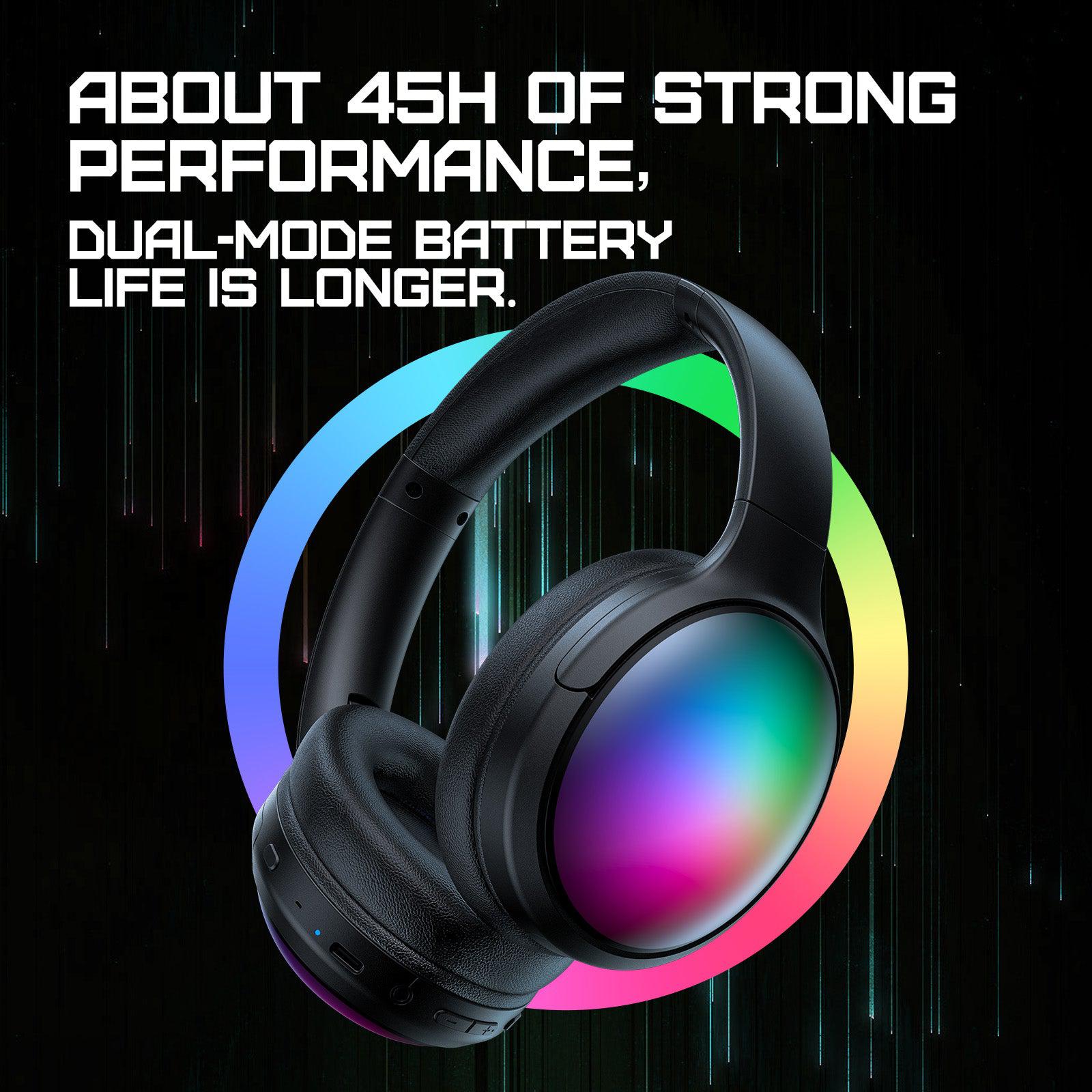 ONIKUMA B3 Wireless Bluetooth Headphones with ANC Microphone, Rainbow ...