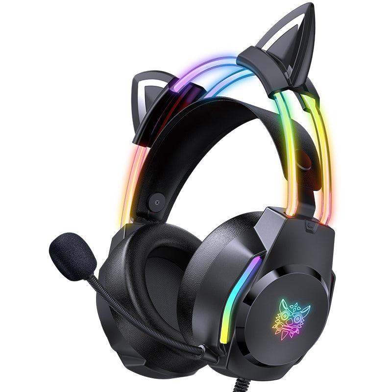 ONIKUMA X26 Head-mounted Headset RGB Light With Cat's Ears Glow, Gamin ...