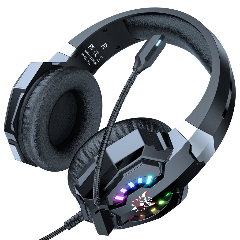 ONIKUMA X32 Wearable Wired Gaming Headset, Surround Stereo Sound Gaming ...