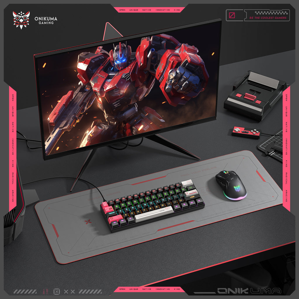 Onikuma G55 gaming mechanical keyboard - 61 key compact RGB keyboard ...