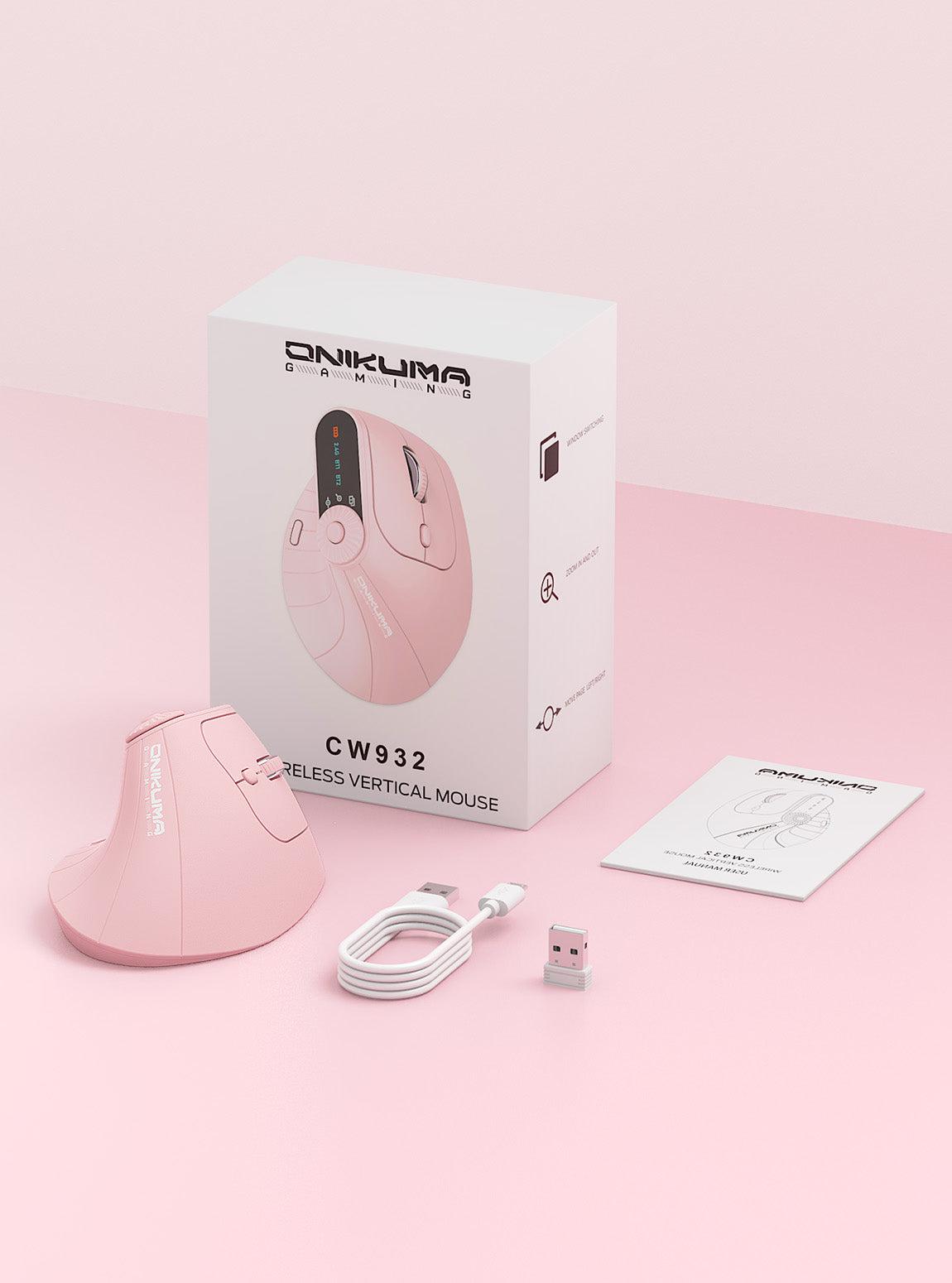 ONIKUMA CW932 Wireless Vertical Mouse Ergonomic Mouse Rechargeable 2.4 ...