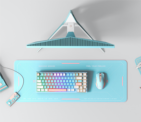 ONIKUMA G52 82 Keys Wired Gaming Keyboard,Mechanical Blue Switch, Rain ...