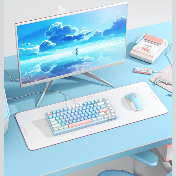 ONIKUMA G52 82 Keys Wired Gaming Keyboard,Mechanical Blue Switch, Rain ...