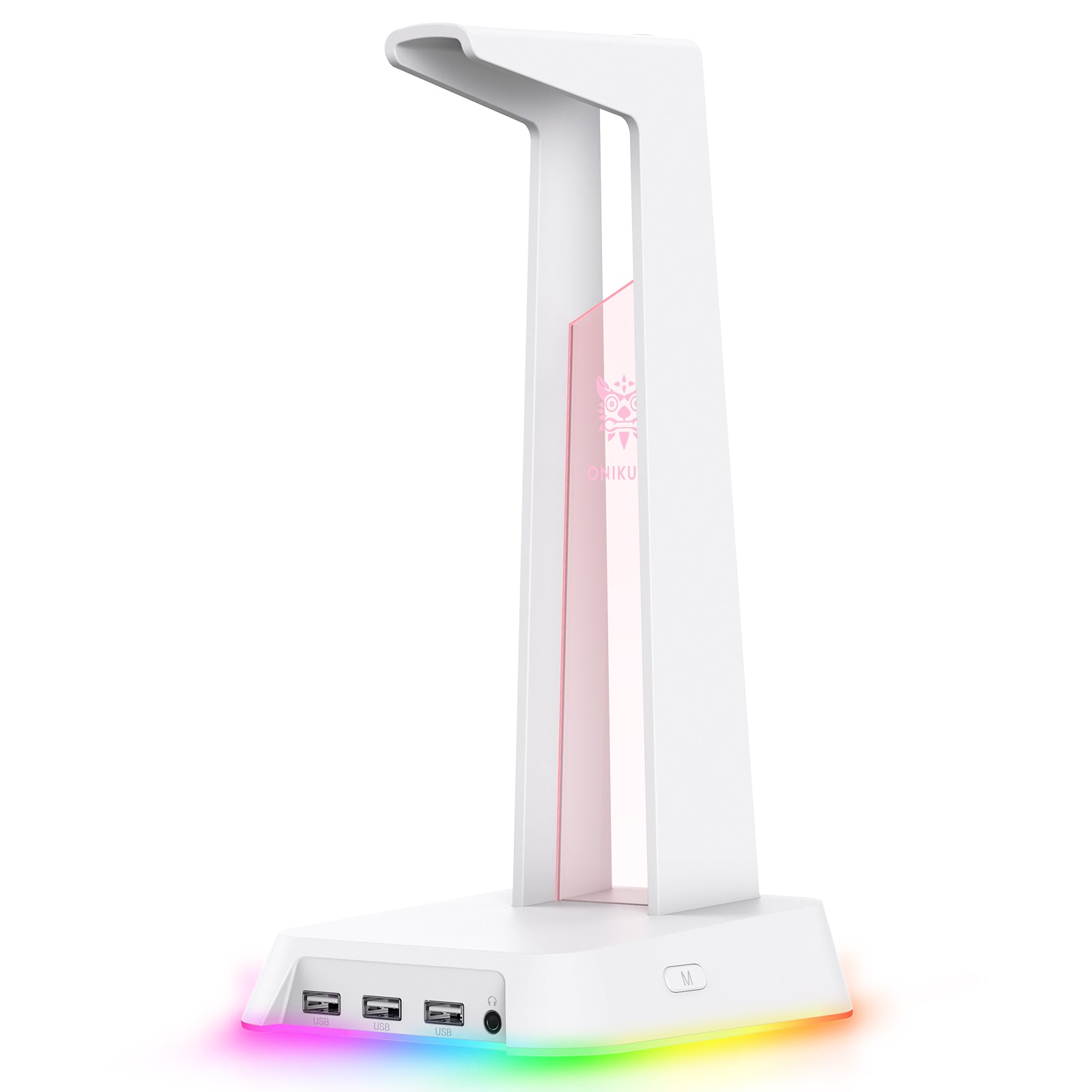 ONIKUMA ST2 RGB Gaming Headphone Stand with 3 USB and 3.5mm AUX Ports ...