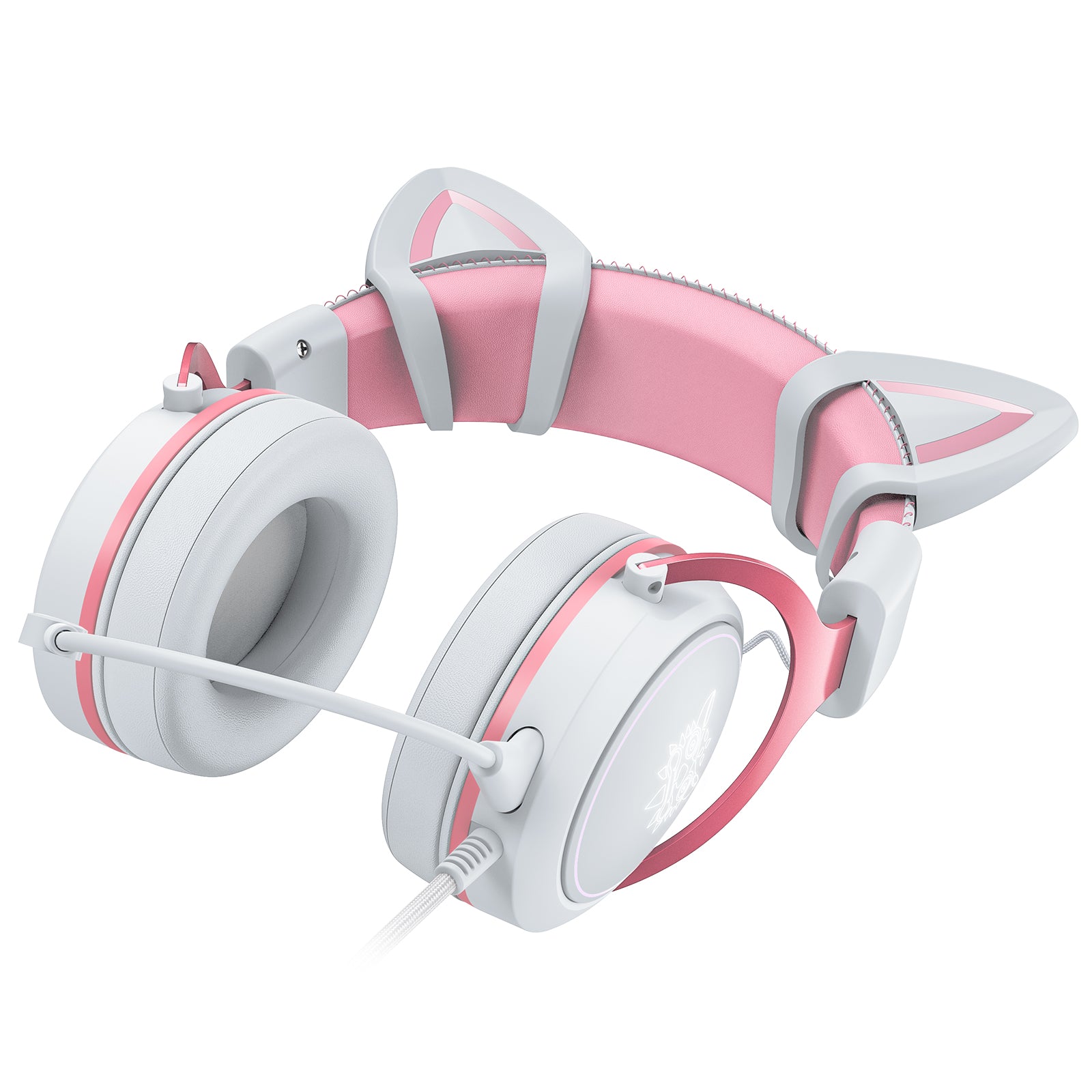 ONIKUMA X10 Pink Cat Ears Stereo Noise Cancellation Gaming Headset ...