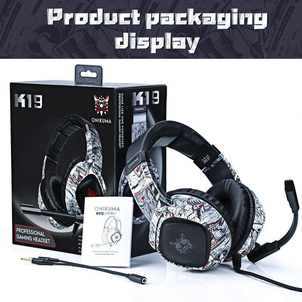 ONIKUMA K19 Professional Gaming Headphone with RGB LED Backlight ...