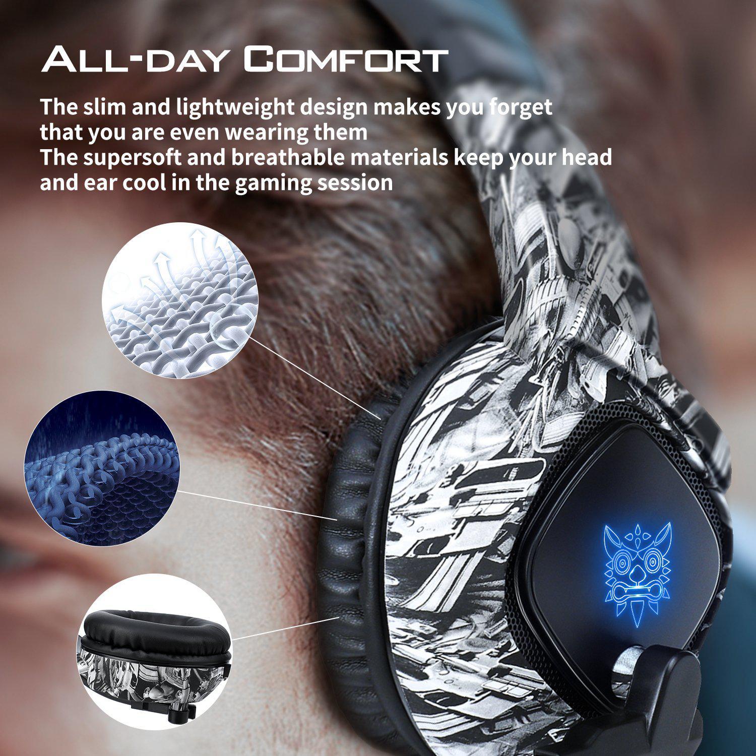 ONIKUMA K19 Professional Gaming Headphone with RGB LED Backlight ...