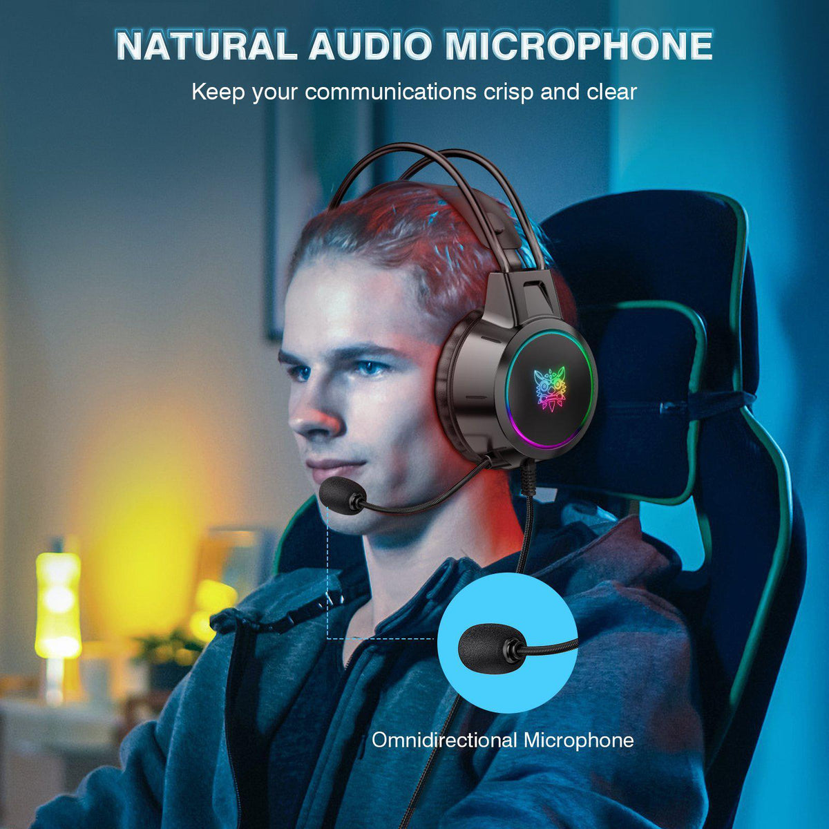 ONIKUMA X15 PRO Double-Head Beam Noise Cancelling Microphone Durable S ...