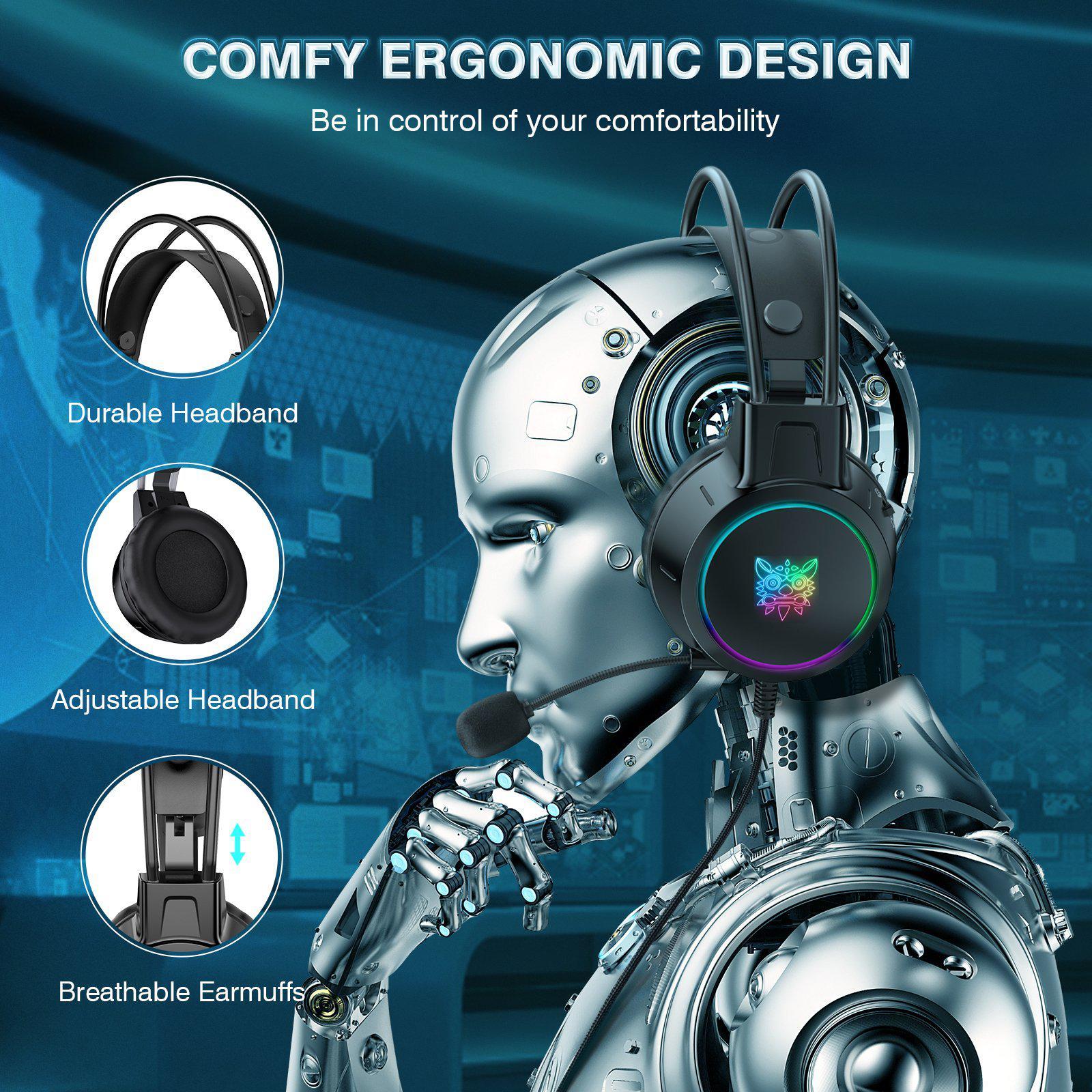 ONIKUMA X15 PRO Double-Head Beam Noise Cancelling Microphone Durable S ...